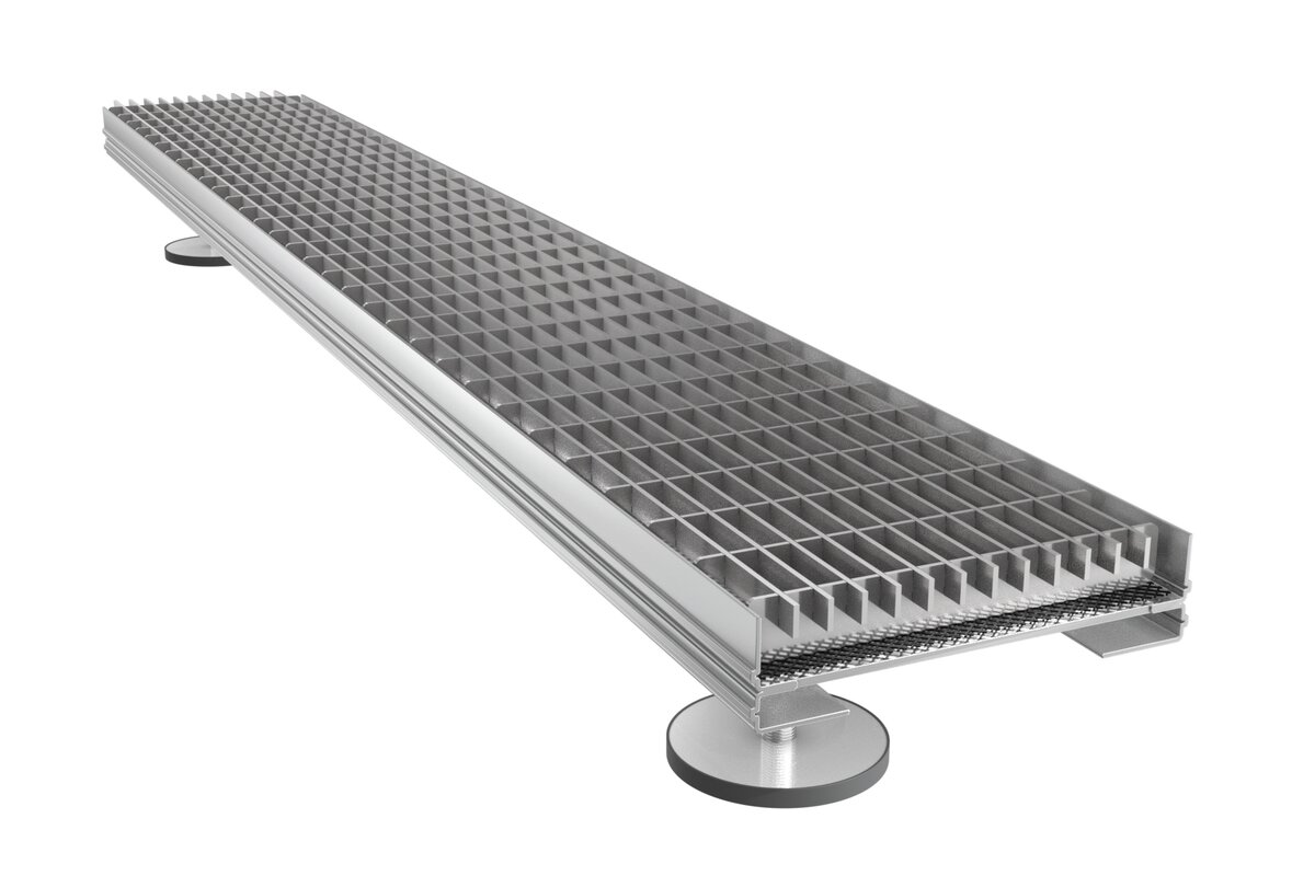 AquaDrain® FLEX - Drainrost – stufenlos höhenverstellbar und ablängbar ...