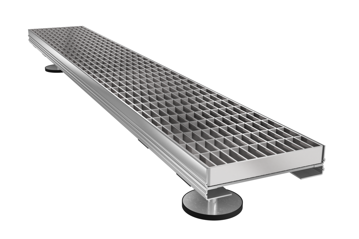 AquaDrain® FLEX - Grille de drainage – réglable en hauteur en continu ...